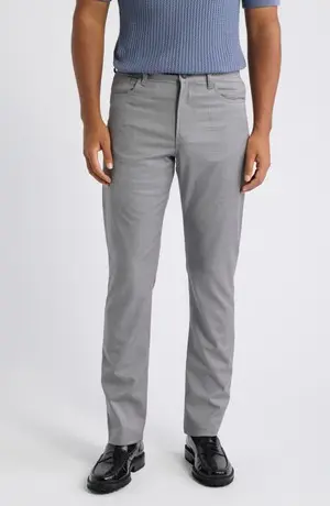 CANALI Trim Fit Five Pocket Wool Blend Pants