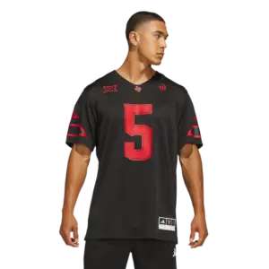 Adidas Patrick Mahomes Texas Tech Red Raiders Let's Ride Premier Jersey - Black