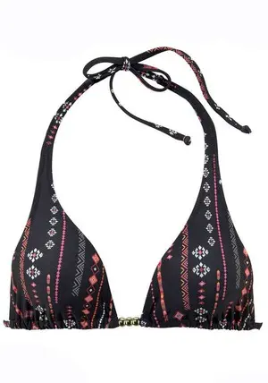 LASCANA Printed Triangle Bikini Top Bra-sized