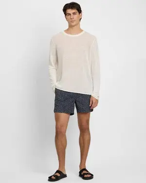Onia Printed Charles 5" Swim Trunk - Midnight/white
