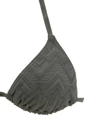 LASCANA Textured Triangle Bikini Top Bra-sized