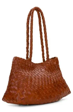 PATRICIA NASH Violaine Leather Satchel - Cognac