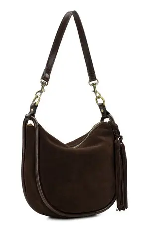 PATRICIA NASH Calanna Leather Hobo Bag - Chocolate