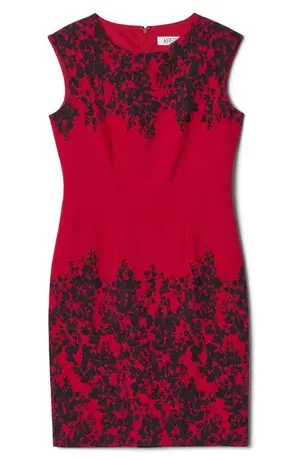 KASPER Extended Cap Sleeve Sheath Dress