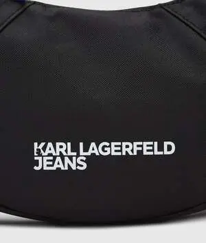 Karl Lagerfeld Logo Nylon Moon Bag