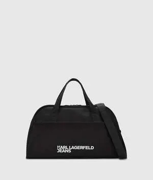 Karl Lagerfeld Logo Nylon Gym Bag - Black
