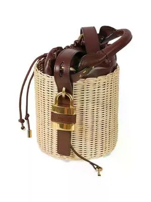 Chloé Small Paddington Bucket Bag In Wicker
