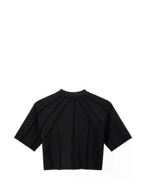 ESTER MANAS Exposed-seam Logo-patch Top
