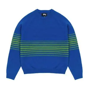 StÜssy Shadow Stripe Raglan Sweater - Blue