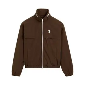 AMI Paris De Coeur Windbreaker 'marron Chocolat - Red
