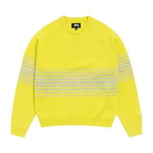 StÜssy Shadow Stripe Raglan Sweater 'lemon - Yellow