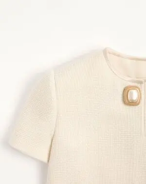 Valentino Garavani Short Dress In Little Square Tweed
