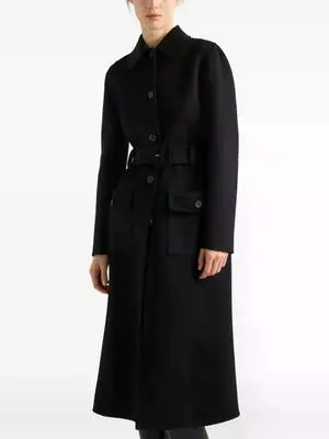 Prada Single-breasted Double-cloth Overcoat