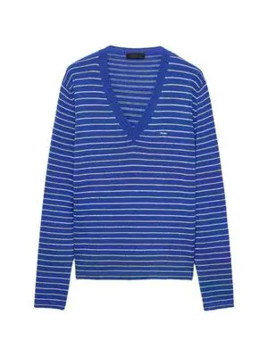 Prada V-neck Sweater - Blue