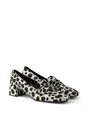 Prada Printed Calf Hair Leather Loafers