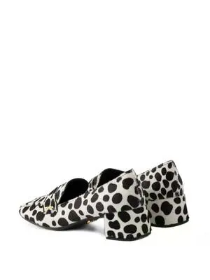 Prada Printed Calf Hair Leather Loafers