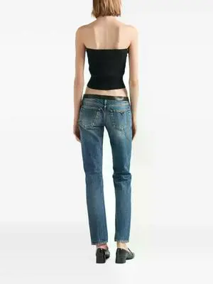 Prada Logo-patch Bandeau Top