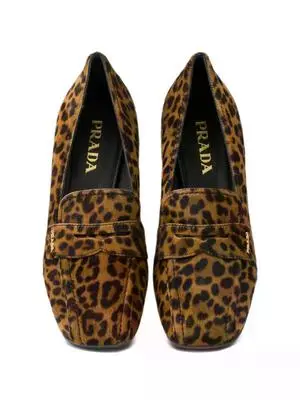 Prada Printed Leather Loafers