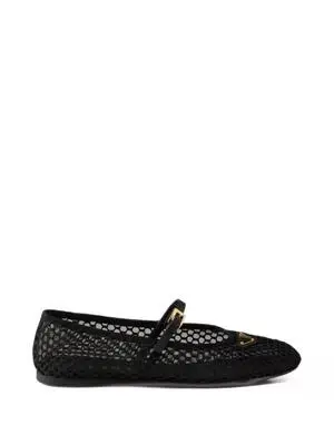 Prada Mesh Fabric Ballerinas - Black