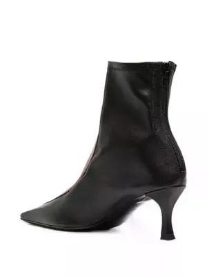 Proenza Schouler Trap Stretch Ankle Boots In Embossed-lizard Combo
