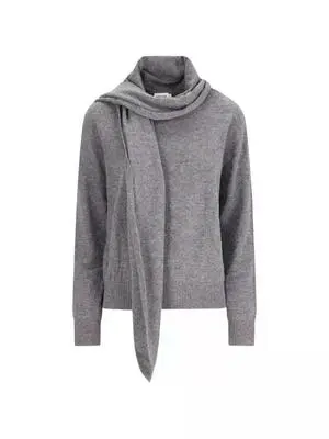 NOTSHY Prisma Scarf-detail Cashmere Sweater - Grey