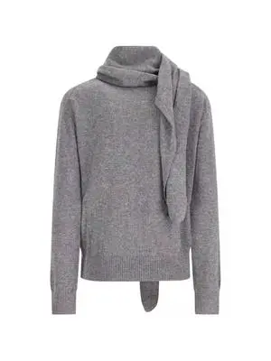 NOTSHY Prisma Scarf-detail Cashmere Sweater
