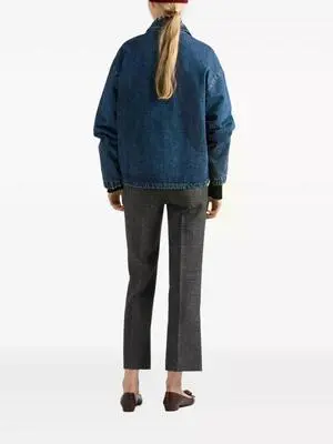 Prada Mouliné Gingham Check Pants