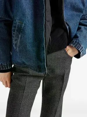 Prada Mouliné Gingham Check Pants