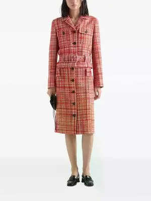 Prada Tweed Midi Skirt