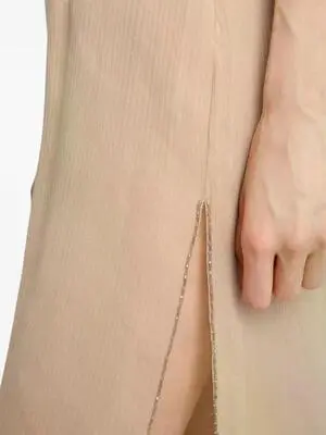 Prada Embroidered Triple-chiffon Dress