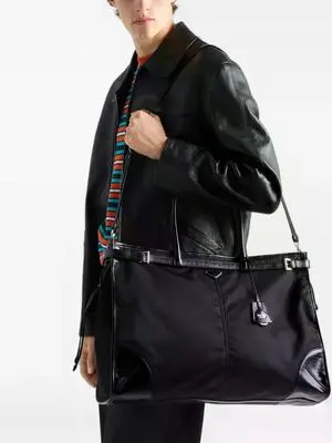 Prada Bonnie Re-nylon And Leather Tote Bag