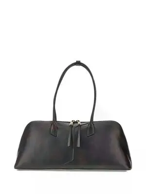 Emporio Armani Faded-effect Leather Shoulder Bag