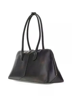 Emporio Armani Faded-effect Leather Shoulder Bag