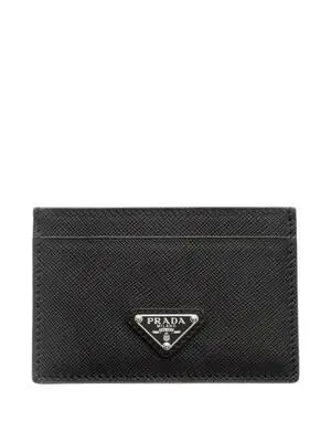 Prada Saffiano-leather Card Holder - Black