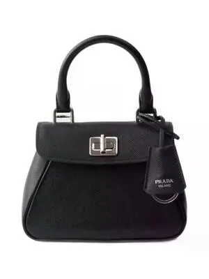 Prada Avoir Mini Handbag In Saffiano Leather - Black