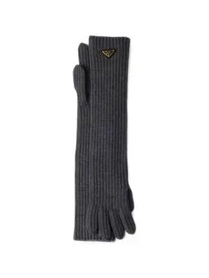 Prada Wool Knit Gloves - Grey
