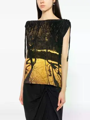 AGNES B. Photo-print Sleeveless Top