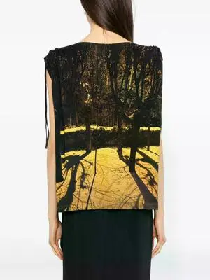 AGNES B. Photo-print Sleeveless Top