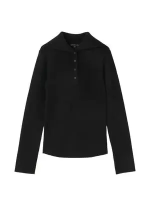 JAMES PERSE Funnel-neck Button-up Sweater