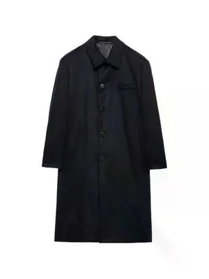 Prada Chest-pocket Single-breasted Coat - Blue
