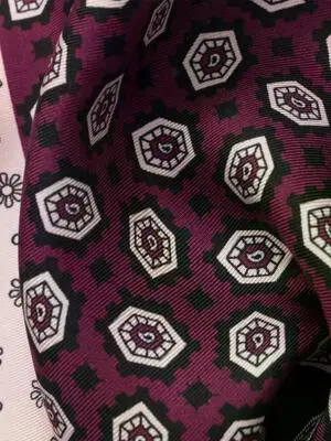 Prada Printed Silk Twill Scarf 90 - Purple
