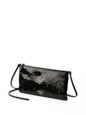 Prada Small Satin And Sequin Shoulder Bag