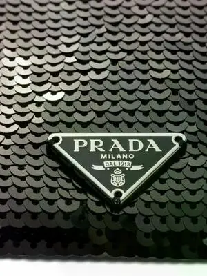 Prada Small Satin And Sequin Shoulder Bag
