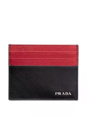 Prada Logo-plaque Card Holder - Black