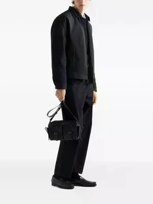 Prada Route Leather Shoulder Bag