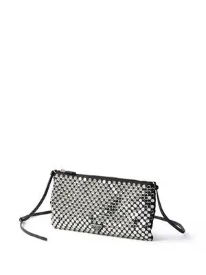 Prada Small Satin And Crystal Shoulder Bag