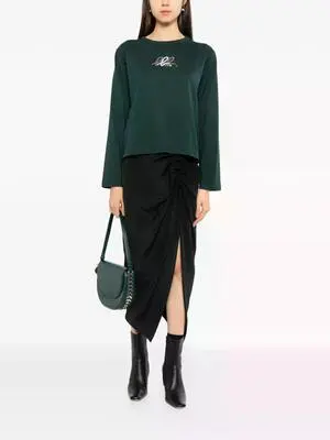 AGNES B. Logo-print Long-sleeve T-shirt