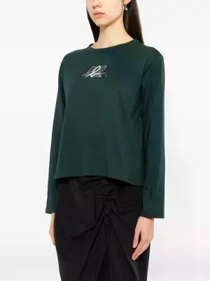AGNES B. Logo-print Long-sleeve T-shirt