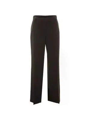 RUE DU BAC Straight-leg Pleated Trousers - Black