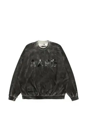 AAPE BY *A BATHING APE X Alpha Industries Logo-print Washed Sweatshirt